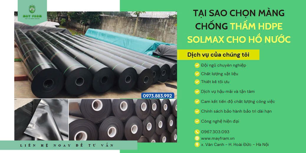 Tại sao chọn màng chống thấm HDPE Solmax cho hồ nước