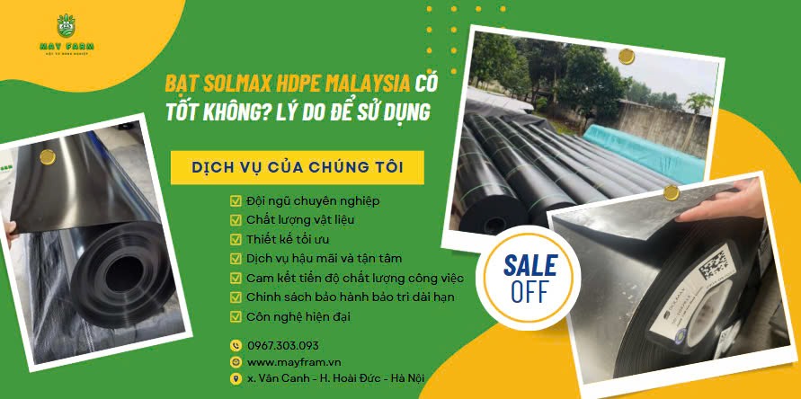 Bạt solmax HDPE malaysia có tốt không? Lý do để sử dụng